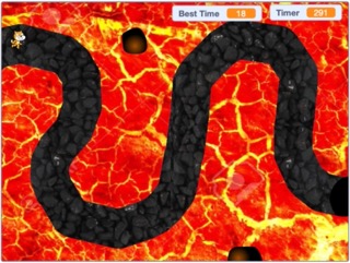 Screen shot of Scratch Lava Race Game